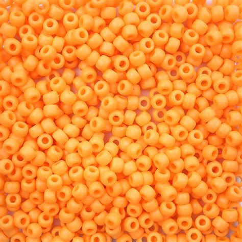 Matte Orange Plastic Pony Beads Jewelry And Crafts Made In Usa Pony