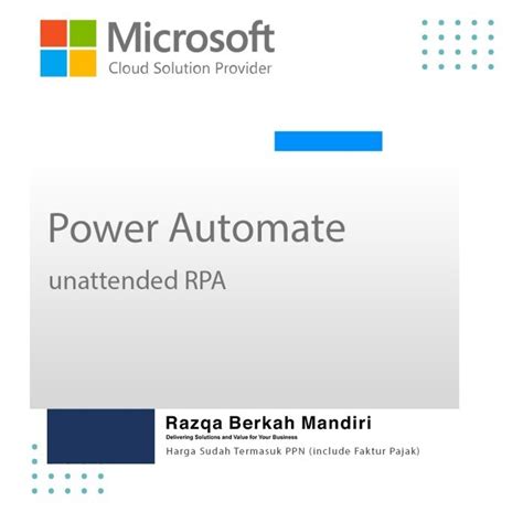 Jual Power Automate Unattended Rpa Subscription 1 Tahun Csp