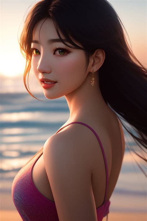 Download Ai Generated Woman Sunset Royalty Free Stock Illustration