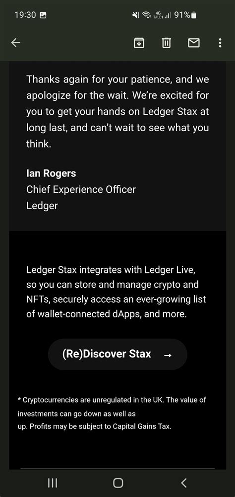 Get Email Update Ledger Stax R Ledgerwallet