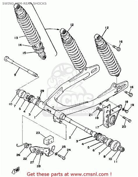 Yamaha Tt500 Offroad 1978 Usa Canada Swing Arm Rear Shocks Buy