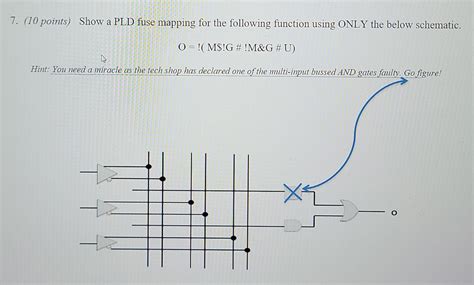 solved 7 10 points show a pld fuse mapping for the