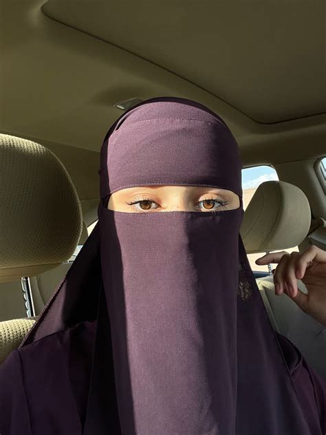 Niqabi Purple Niqab Estilos Hijab Estilos