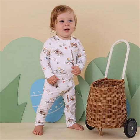 Snuggle Hunny Flopsy Bunnies Organic Snugglesuit Convertible Romper
