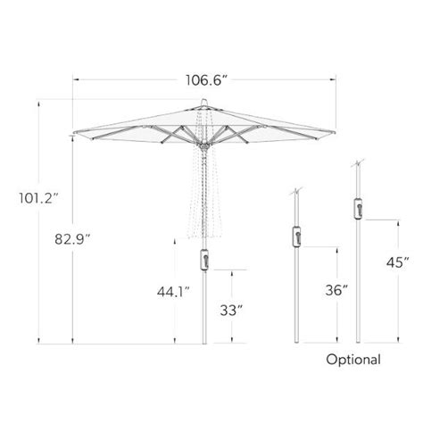 Treasure Garden Flex 9 Octagonal Aluminum Market Patio Umbrella Swv Authenteak