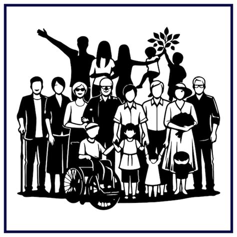 가족 모임 디자인 가족 모임 독특한 디자인 아이콘 들 실루 터 이미지 Eps 프리미엄 벡터