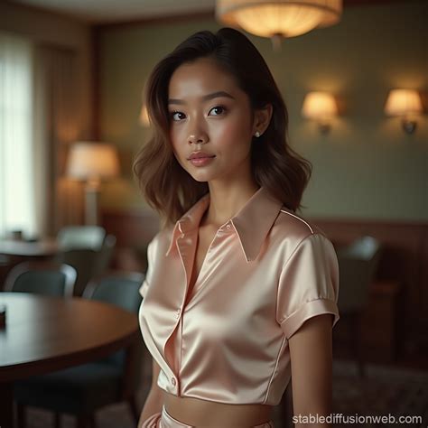 Secretary In Satin Blouse Stable Diffusion Online