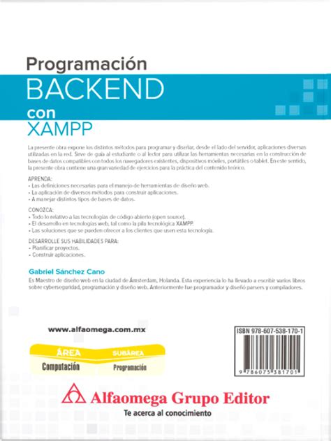 ProgramaciÓn Backend Con Xampp Alfaomega México