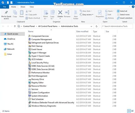 How To Restore Default Administrative Tools In Windows 10 Tutorials