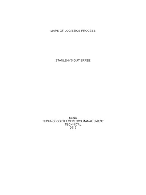 PDF Maps Of Logistics Process DOKUMEN TIPS
