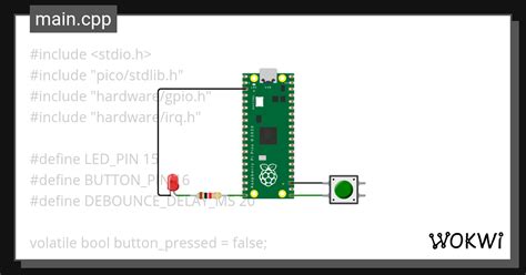 Led And Push Buttom Wokwi Esp32 Stm32 Arduino Simulator