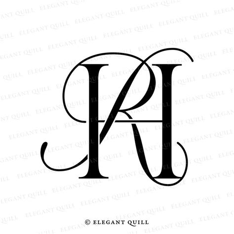 Wedding Monogram Rh Initials Logo Boutique Logo Design Initials