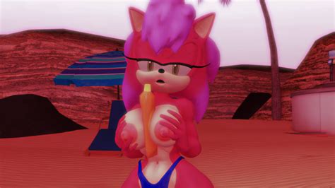 Rule 34 3d 3d Artwork Beach Big Ass Big Breasts Pink Fur Sega Sonia