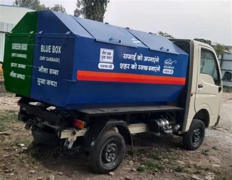 Green And White Color Coated Garbage Hopper Tipper Body 720 Kg Vehicle Model Pick Up At Rs