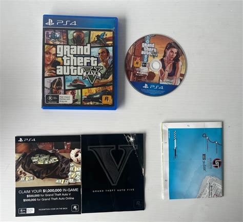 Grand Theft Auto V Gta 5 Ps4 Sony Playstation 4 Complete With Map