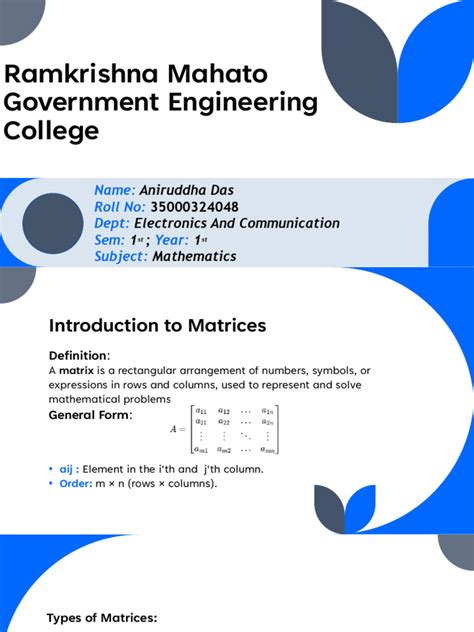 Introduction To Matrices Pdf Matrix Mathematics Determinant