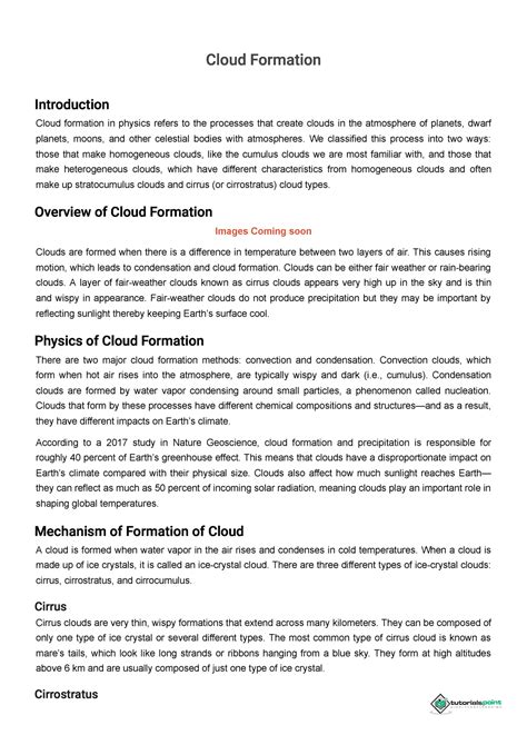 Cloud Formation Cloud Formation Introduction Cloud Formation In Physics Refers To The Cloud Formation Cloud Formation Introduction Cloud Formation In Physics Refers To The