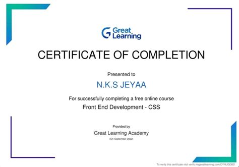 Frontenddevelopment Css Greatlearning Nks Jeyaa