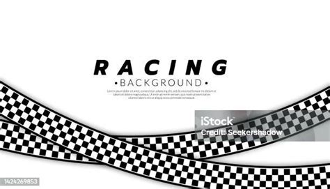 추상적 인 경주 배경 체크 무늬 커브 플래그입니다 결승선 배너 벡터입니다 스포츠 레이스에 대한 스톡 벡터 아트 및 기타 이미지 스포츠 레이스 체크 패턴 패턴 Istock