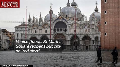 Venice Floods St Marks Square Reopens But City On Red Alert Youtube