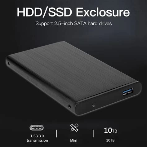 25 인치 Usb 30 외장 하드 드라이브 디스크 박스 Usb 30 Sata Hdd 알루미늄 합금 10 테라바이트
