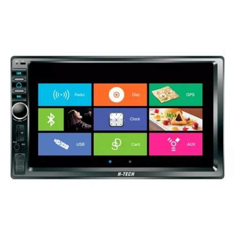 Central Multimídia Mp5 7 Pol H Tech C Botão Espelhamento Android Bt