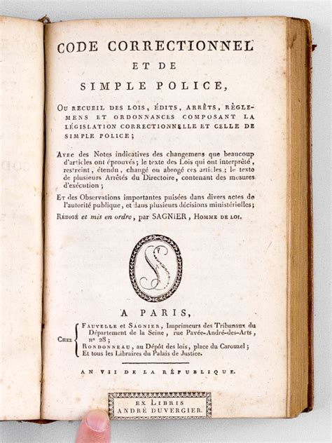 Code Criminel De La R Publique Fran Aise Ou Recueil Complet De Toutes