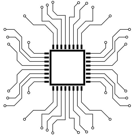 technology circuit board cpu chip on motherboard 51007923 vector art