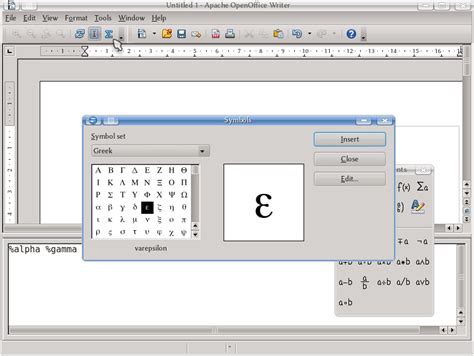 Inserting Symbols On Math Apache Openoffice Wiki