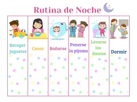 50 Rutinas Niños Para Imprimir 【pdf Gratis】 Tecnoapuntes Tabla De