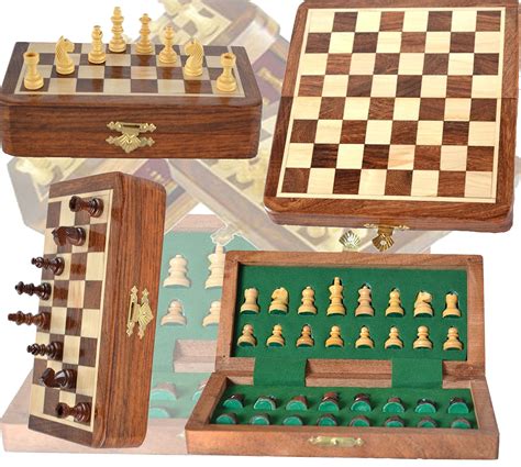Chess Bazar Magnetic Travel Pocket Chess Set Staunton 7