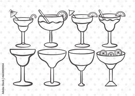 Margarita Glass Clipart Svg Cut File Martini Glass Svg Lime Svg