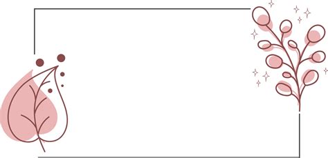 Pink Flower And Leaf Frame Background Cute Frame For Design 9668940 Png