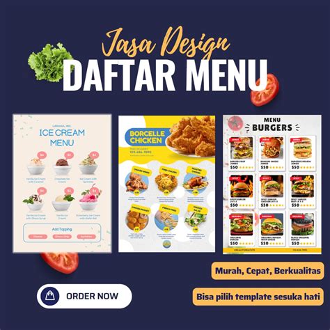 Jual Jasa Design Daftar Menu Desain Menu Makanan Desain Menu Minuman