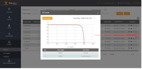 how to use the iv curve scan function solax power help center
