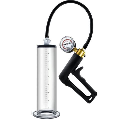 Performance Vx7 Vacuum Penis Pump With Brass Trigger 9 By 2 Clear