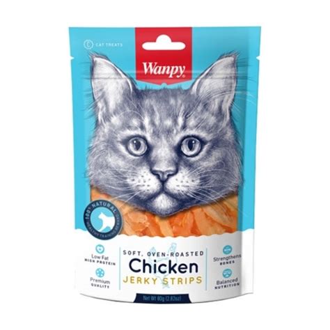 خرید آنلاین تشویقی Wanpy مخصوص گربه مدل Chicken Jerky Strips خرید
