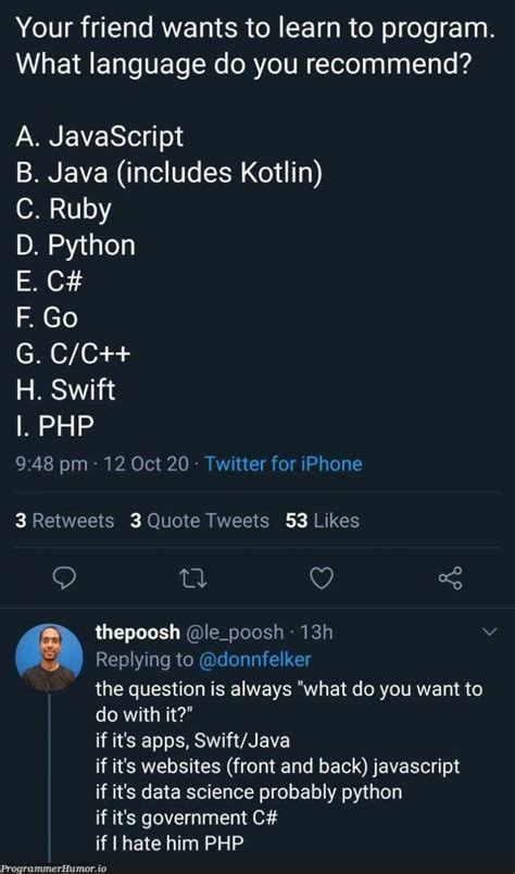 Backend ProgrammerHumor Io
