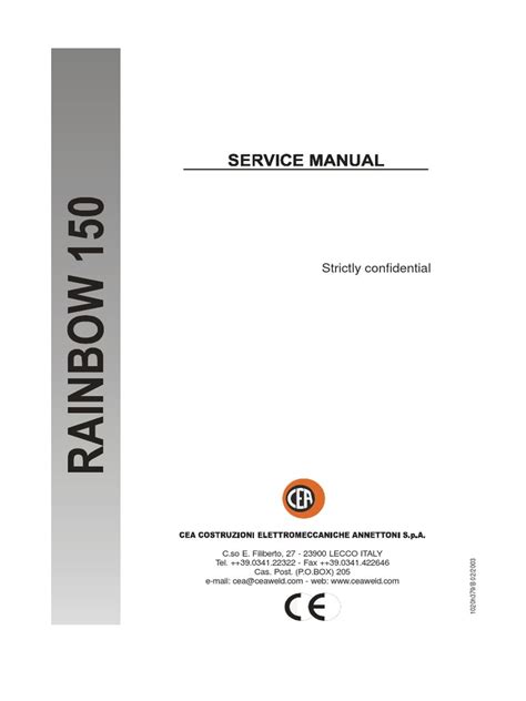 Rainbow 150 Welder Repair Manual Pdf Technology And Engineering