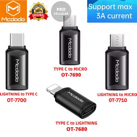 Jual Mcdodo Converter Adapter Type C Lightning Micro Konektor To Charger Shopee Indonesia