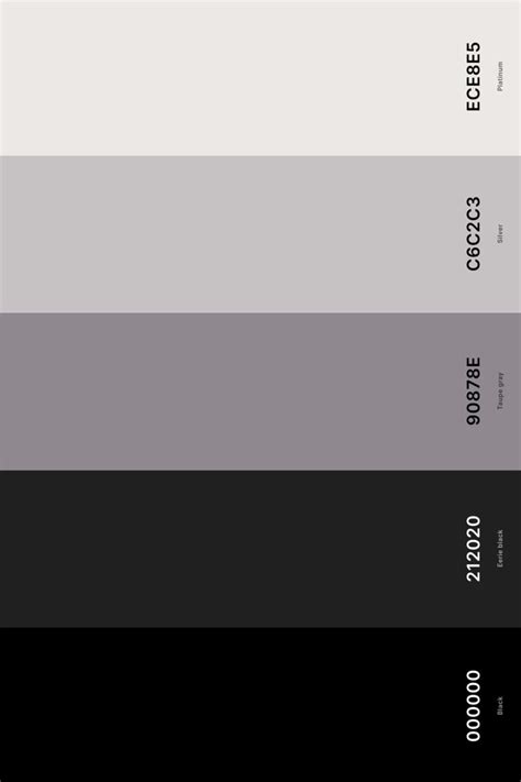 25 Best Black Color Palettes With Names And Hex Codes In 2024 Black Color Palette Aesthetic