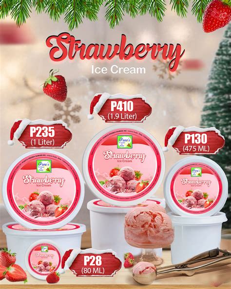 Punos 🎄🎉 Now Available Strawberry Ice Cream 🍓 Our Strawberry Ice