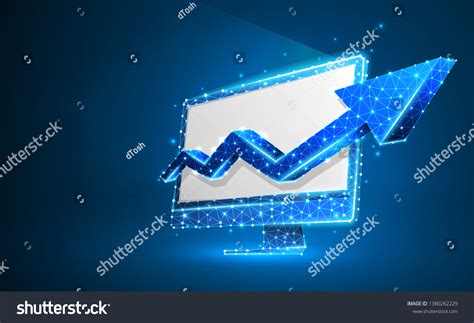 Computer Monitor Arrow Symbol White Screen Stock Illustration Shutterstock