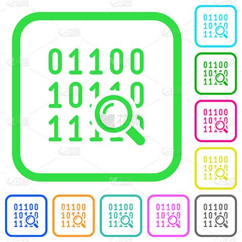 代码分析生动的彩色平面图标