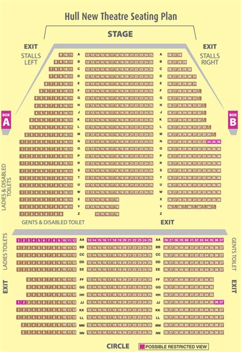 Hull New Theatre Seating Plan View The Seating Chart For The Hull