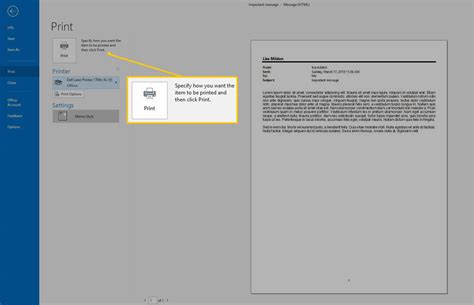 How To Print Email From Outlook Or