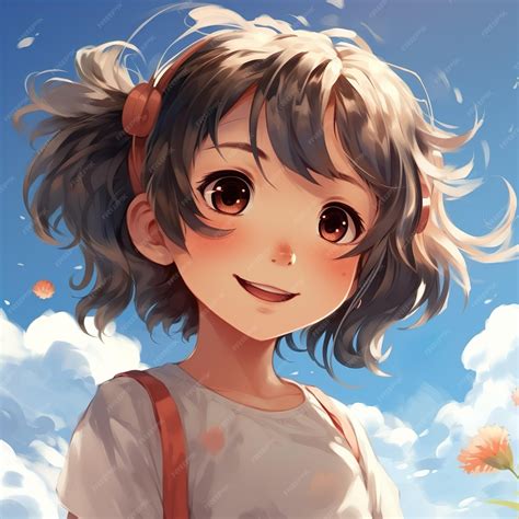 Premium Photo Cute Anime Style Character Illustration Generative Ai