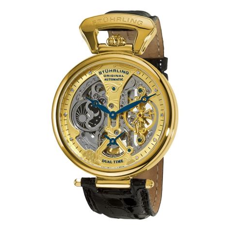 Stuhrling Original Men's Emperor's Grandeur Automatic Leather Strap ...