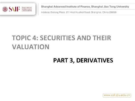 Topic 4 Securities And Their Valuation Part 3