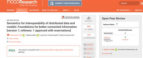 Bc3 Journal Article Semantics For Interoperability Of Distributed Data
